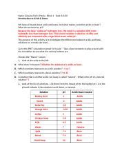 PhET PH Intro To Acids Bases Babe Lab Sheet Docx Name Giovana Forlin Prezia Block Date
