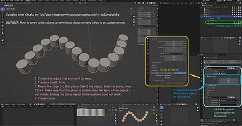 Blender Array Curve Modifier Getting Rid Of Distortion Album On