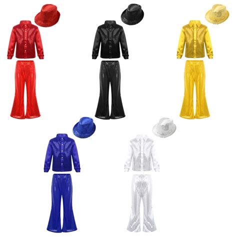 Costume Da Ballo Jazz Ragazze Festa Ragazzi Maniche Lunghe Eur 3356