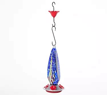 Ultimate Innovations Glass Teardrop Hummingbird Feeder