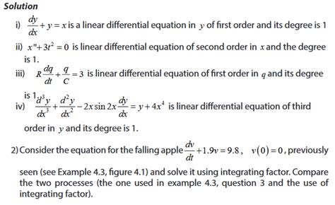 Section Unit 4 Ordninary Differential Equations Subsidiary Mathematics Reb