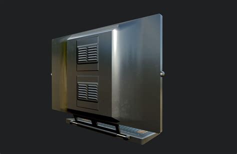 3d Model Sci Fi Monitor And Keyboard Vr Ar Low Poly Cgtrader