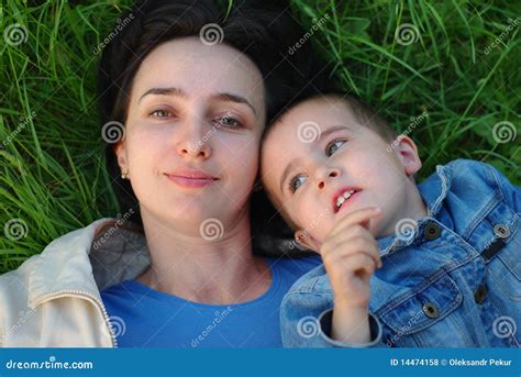 Mother And Son Outdoors Stock Photo Image Of Summer 14474158