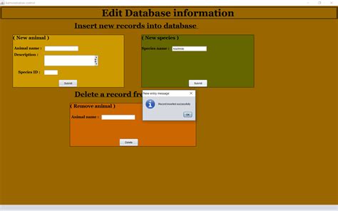 Github Qmudge South African Wildlife Client Server Database Application