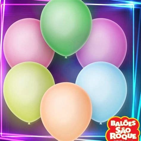 Balão Bexiga De Neon Nº9 Com 25 Unidades Cores Sortidas Elo7