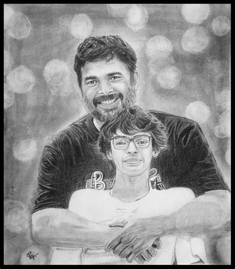 Drawing Of Actor R Madhavan Maddy Portrait Sketches Sketches Portrait