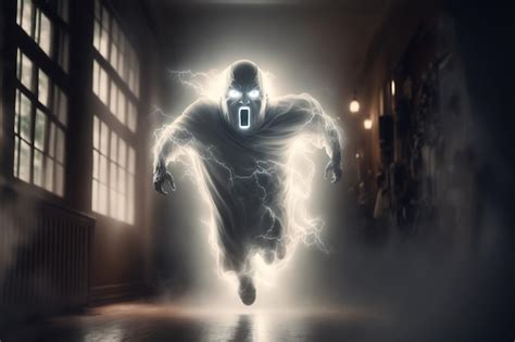 Premium Photo Ghost Oltergeist Flies Around The House Alone Night Of