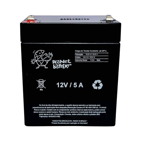 Bateria Selada 12v 5a Planet Battery Shopee Brasil