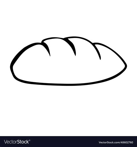 Bread Outline Royalty Free Vector Image Vectorstock