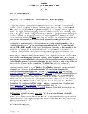 CIS Lab Windows Command Prompt Pdf CIS INFRASTRUCTURE TECHNOLOGIES LAB Due Date