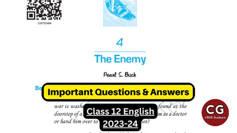 The Enemy Class 12 Important Questions And Answers Cbse Guidance