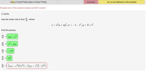 solved 2xy y∧ 2 7t∧ 6 2xy x∧ 2 −7t∧ 6 at least one
