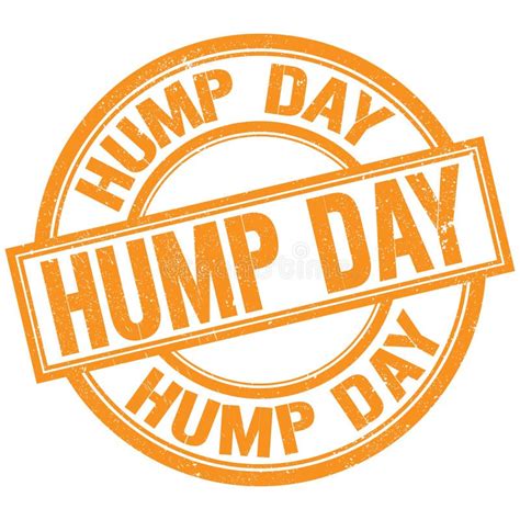 Hump Day Written Word On Orange Stamp Sign Stock Illustration