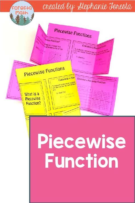 Piecewise Function Foldable Word Problem Worksheets Word Problems