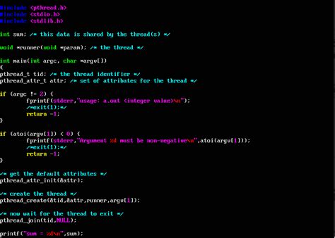 Threads In C My Program Needs These