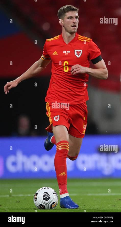 Wales Chris Mepham During The International Friendly Match At Wembley Stadium London Stock