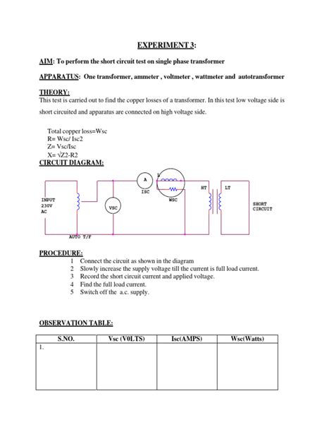 Pages From Transformer Course Lab 3 Pdf Transformer Voltage