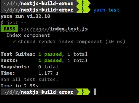 referenceerror describe is not defined on next build · vercel next