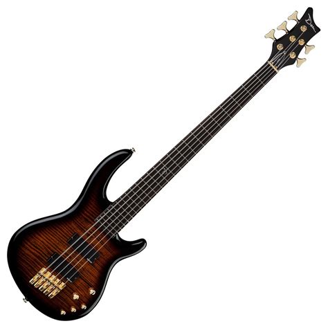 Dean Edge Pro 5 String Bass Guitar Tiger Eye At Gear4music