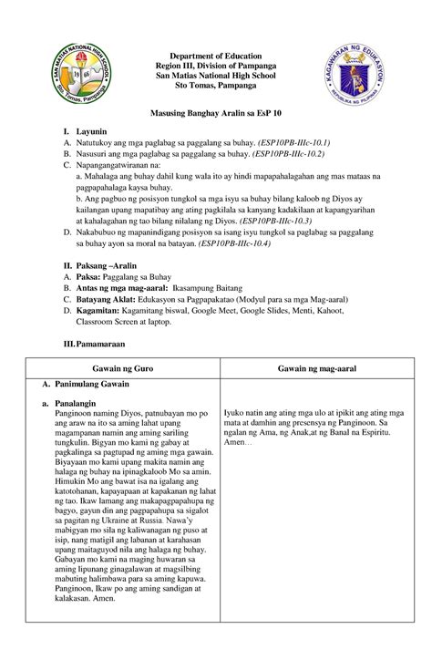 Detailed Lesson Plan In Deped