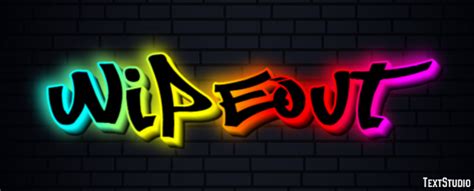 wipeout graffiti style text effect generator