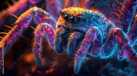 Microscopic View Of A Spiders Exoskeleton Revealing Intricate