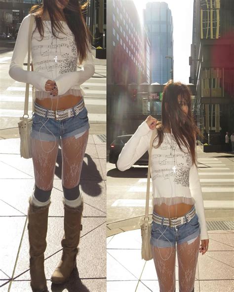 Erinjanaekane On Insta Leggings Under Shorts 2000s Tights Over