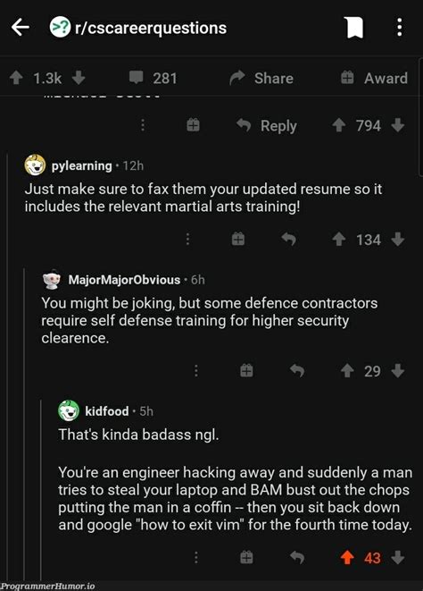 Those Crazy People Who Use Vim Over VScode ProgrammerHumor Io