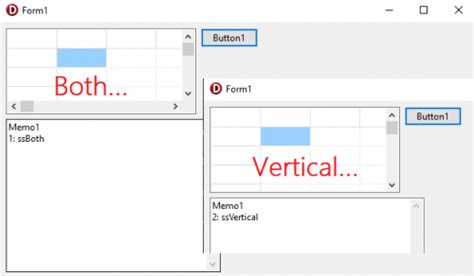 Determine If A Stringgrid Has Ssboth Or Sshorizontal Scrollbars Defined Vcl Delphi Praxis En