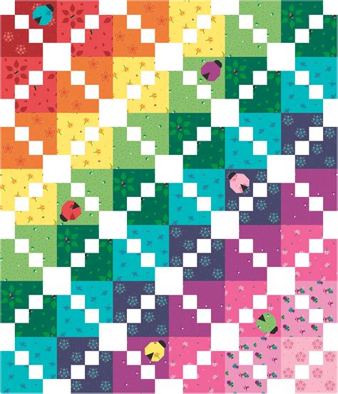 Ladybug Lattice Paper Pieced Quilt Pattern Quiet Play Designs