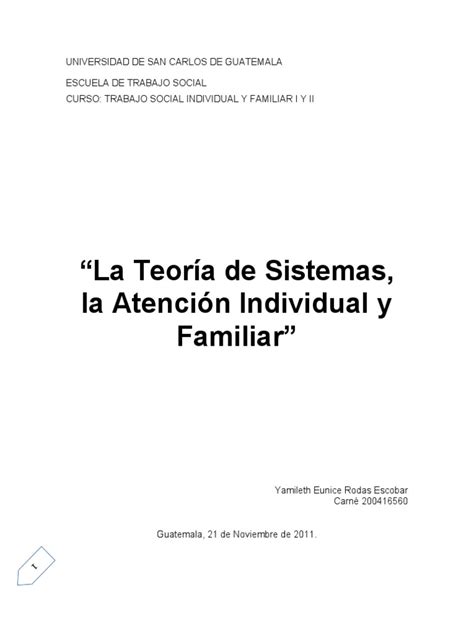 Ensayo Teoria De Sistemas Pdf Teoría De Sistemas Trabajo Social