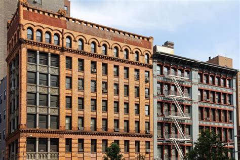 Old Office Buildings In Lower Manhattan Stock Image Image Of Fire