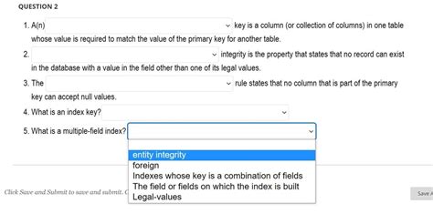 Solved QUESTION V A N Key Is A Column Or Collection Chegg