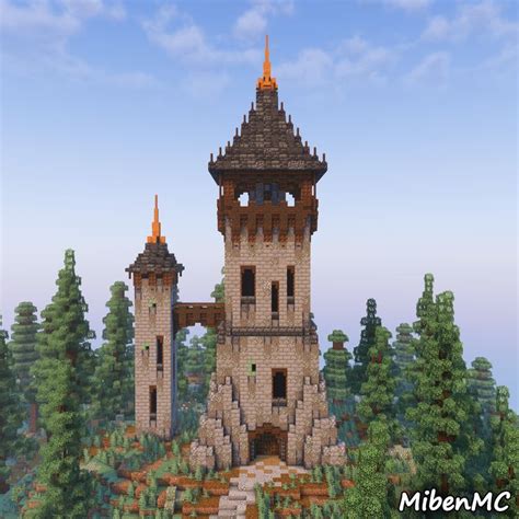 Minecraft Medieval Watchtower Minecraft Castle Tower Design Medieval