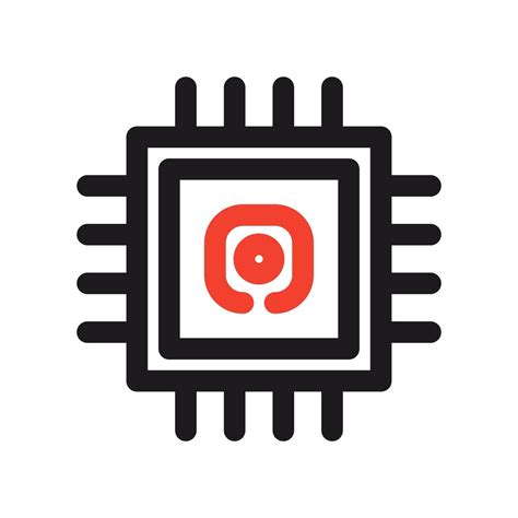 Microchip Icon Cpu Central Processing Unit Computer Processor Chip