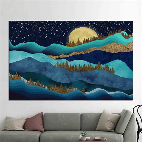 View Glass Gold Forest Landscape Wall Decoration Nature Landscape