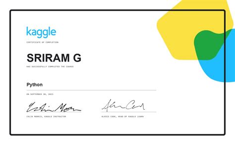 Sriram G On Linkedin Datascience Python Kagglecertified