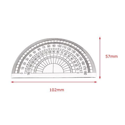 10pcs Plastic Protractors 180 Degree Protractor An Grandado