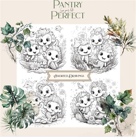 Assorted Drawing Clip Art Template Sticker Labels Set Etsy