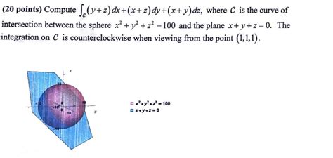 Solved Points Compute C Y Z Dx X Z Dy X Y Dz Chegg