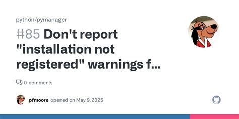 Don T Report Installation Not Registered Warnings For Versions Other Than The One You Re