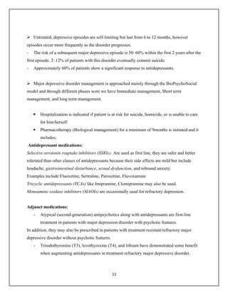 Major Depressive Disorder Docx Fir Medical Students DOCX