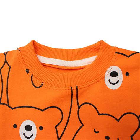 قیمت و خرید ست سویشرت و شلوار پسرانه مدل سویت انیمل رنگ نارنجی