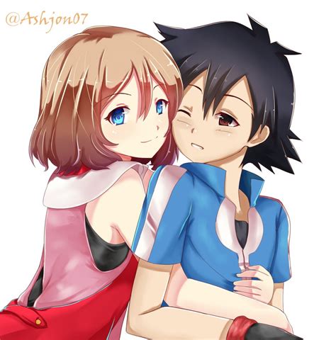 Ash Ketchum And Serena Pokemon And More Drawn By Ashujou Danbooru