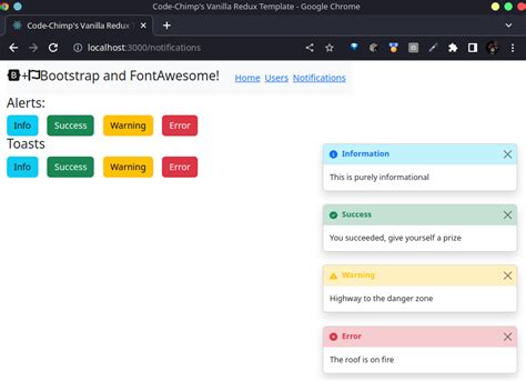 Redux Powered Notification Pipeline Pt 2 Toasts · Code Chimp