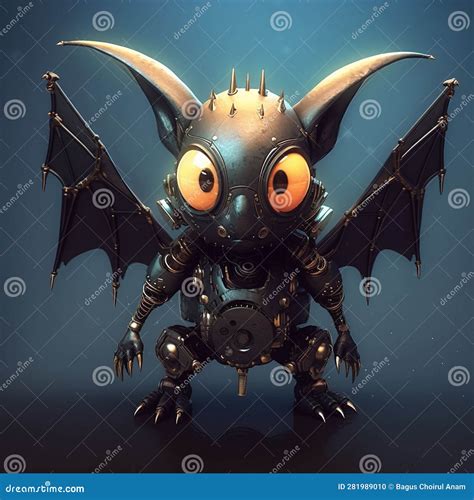 A Robot Bat Digital Illustration Stock Illustration Illustration Of Anime Robot 281989010