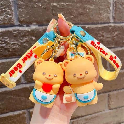 Butter Bear Nut Keychain The Most Popular Pattern Work Super Cute Shopee Malaysia