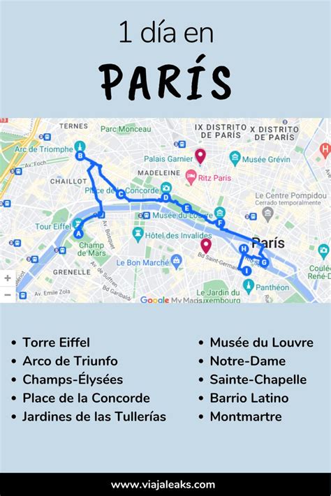 1 Día En París Vacaciones En Europa Viaje A Europa Listas Para