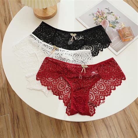 Cinoon Women Sexy Lace Panties Low Rise Temptation Lingerie Female G