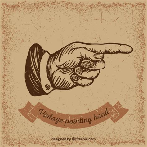 Vintage Hand Vector At Collection Of Vintage Hand